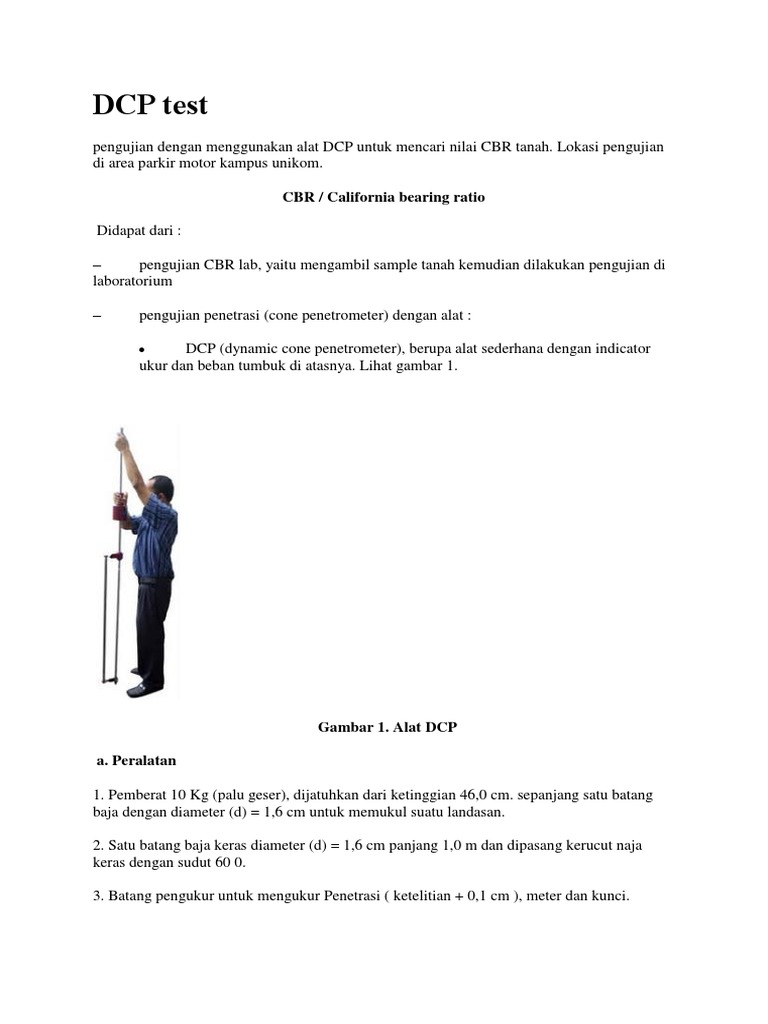 DCP Test: CBR / California Bearing Ratio | PDF