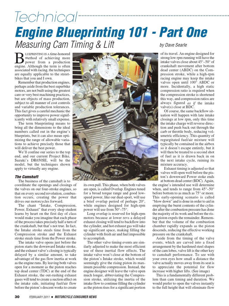 Technical: Engine Blueprinting 101 - Part One | PDF | Systems ...