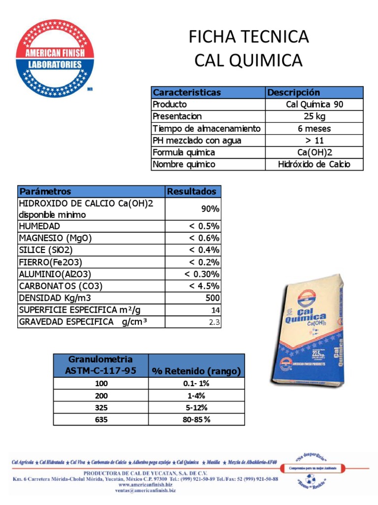 FT AMERICAN FINISH Cal Química. | PDF | Calcio | Átomos
