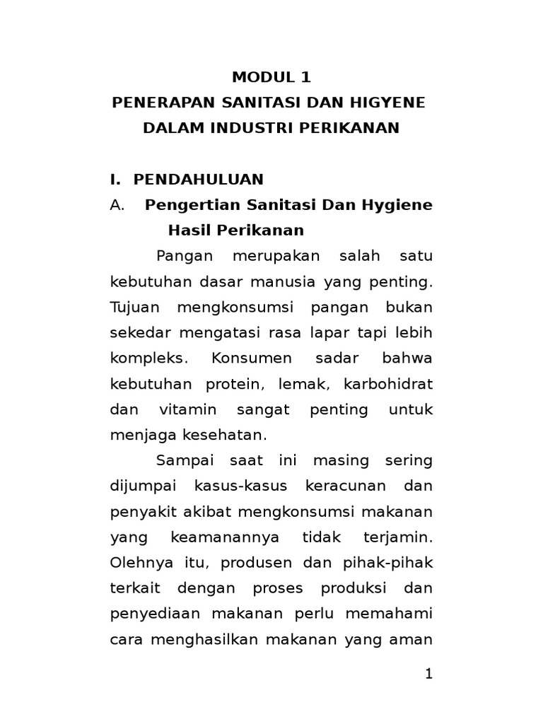 Sanitasi Dan Hygiene | PDF