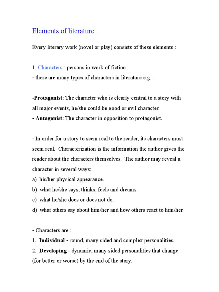Elements Of Narration Pdf Plot Narrative Narration
