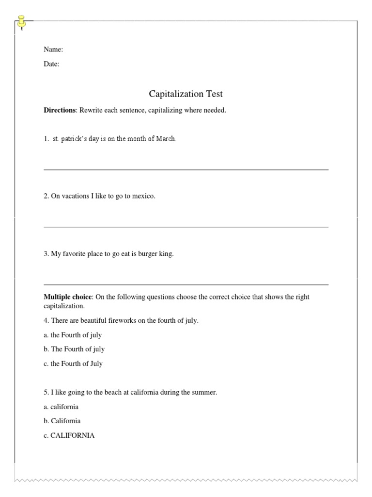 Capitalizationtest | PDF