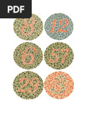 Ishihara 38 Plate Test Answers | PDF | Wellness