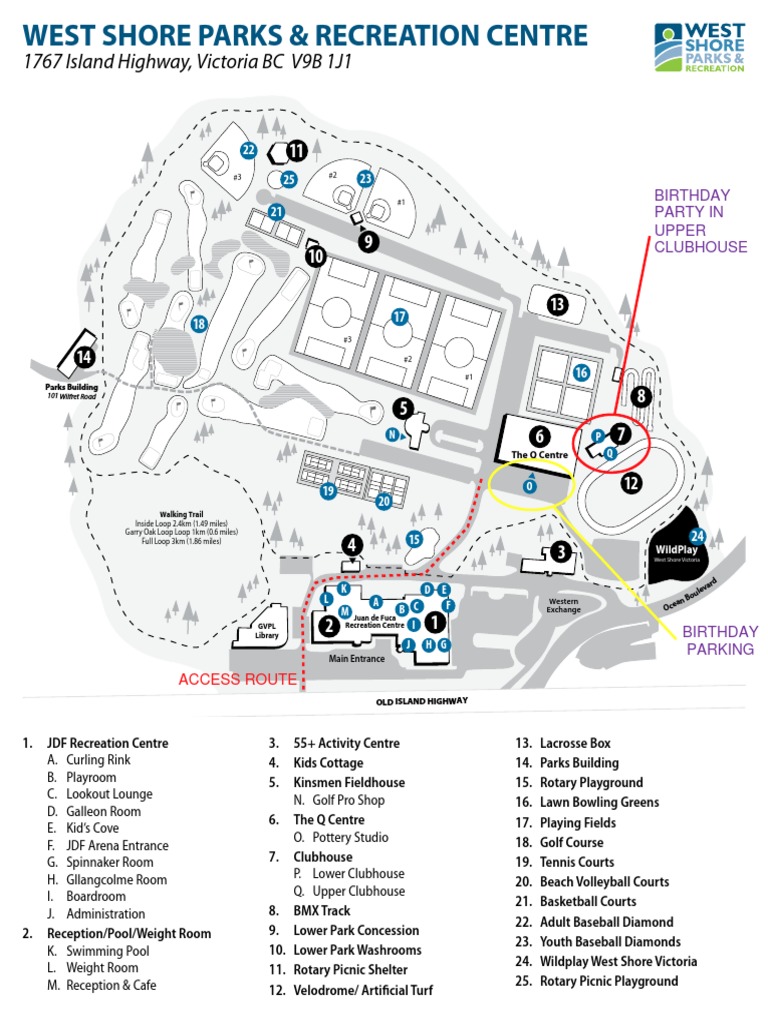 Birthday Party Map | Download Free PDF | Sports | Leisure