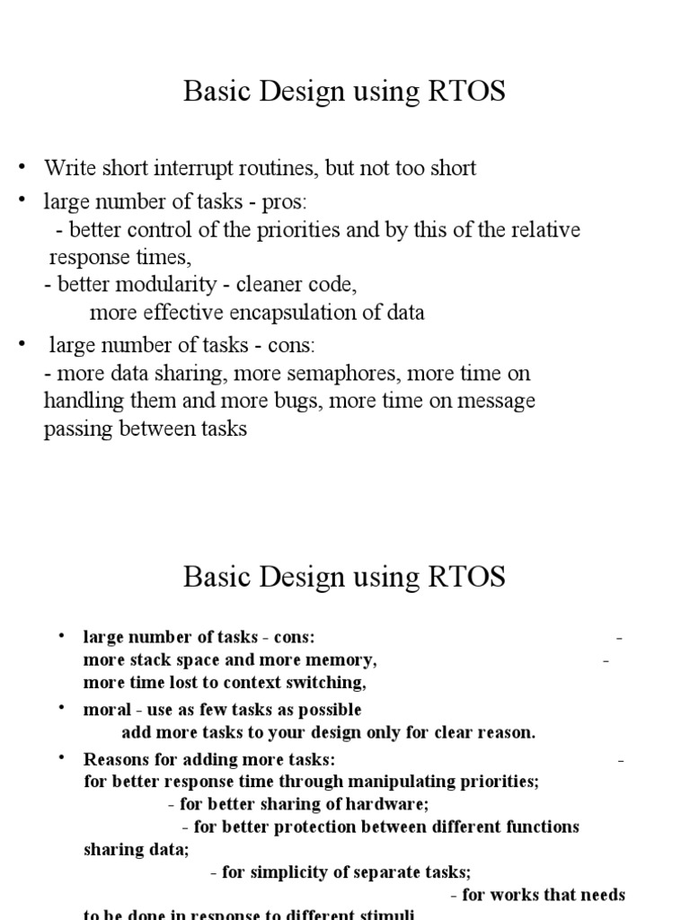 Basic Design Using RTOS | PDF | Areas Of Computer Science | Office Equipment