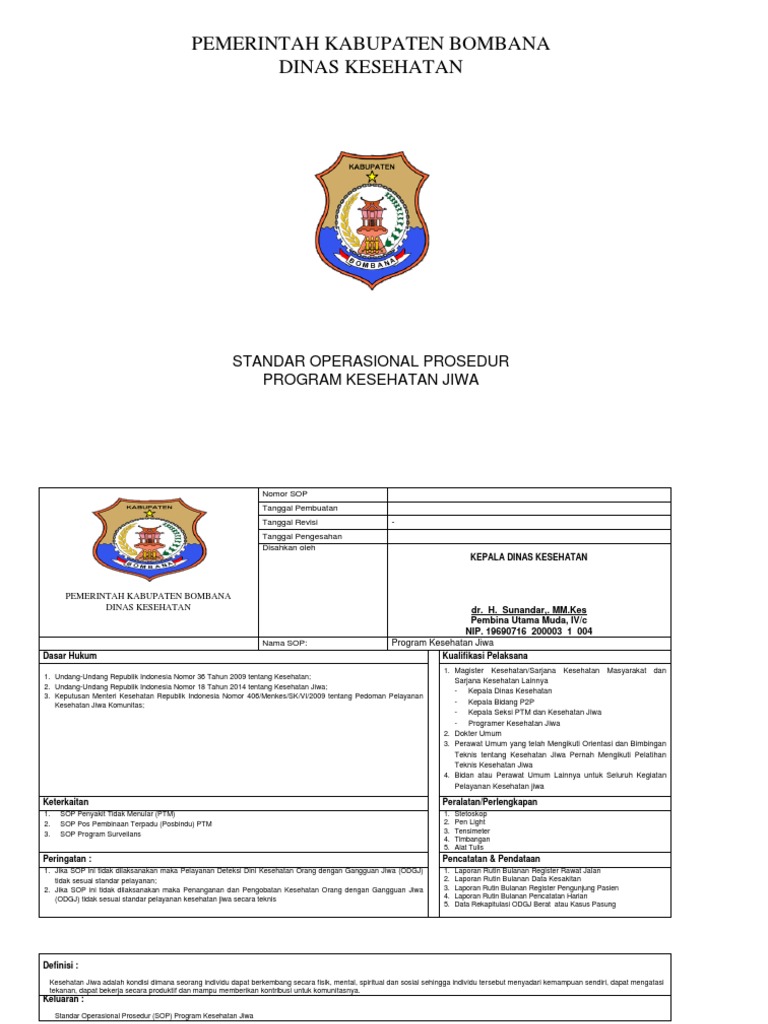 Sop Keswa Umum | PDF