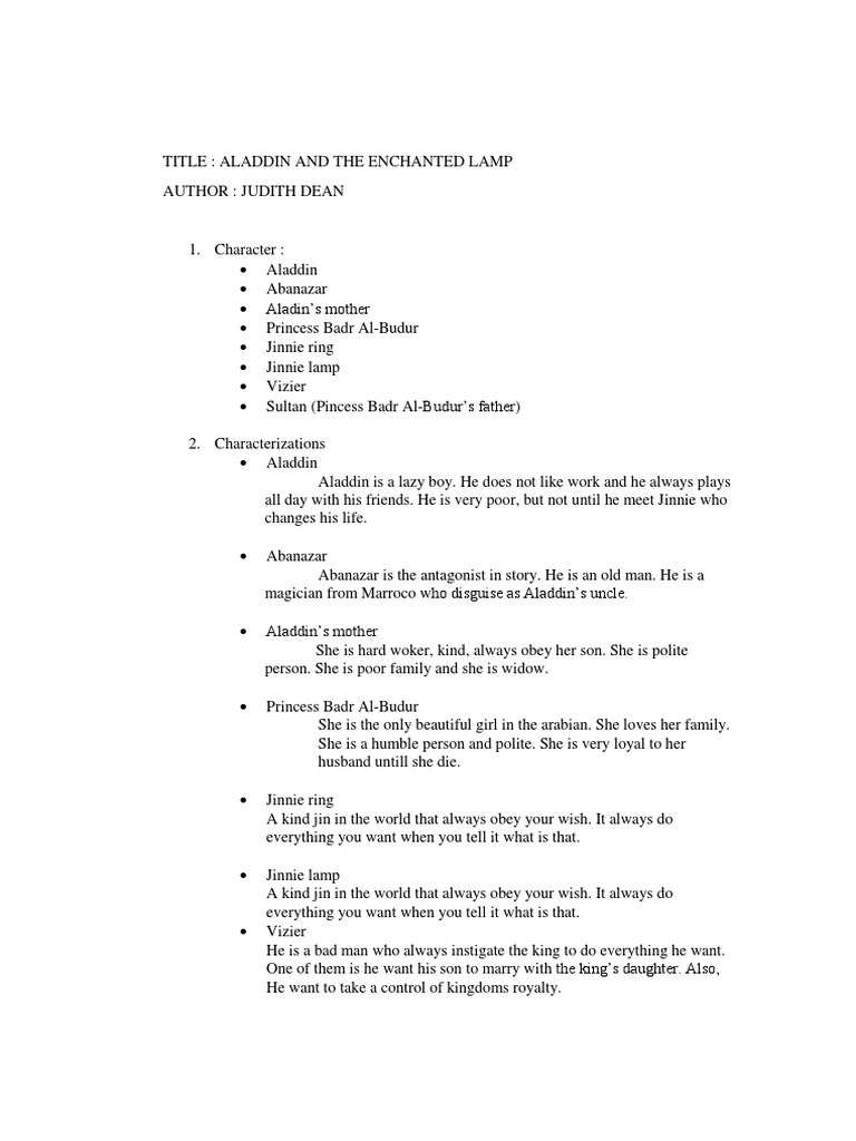 Analysis Aladdin | PDF