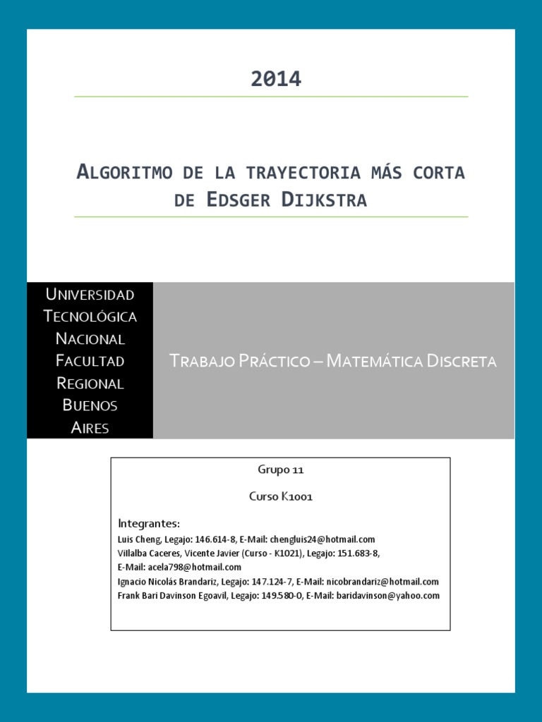 Algoritmo Dijkstra | PDF | Vértice (teoría de grafos) | Informática teórica