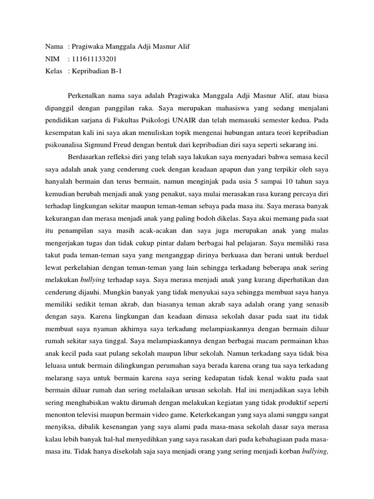 Tugas Essai Diri Kepri | PDF