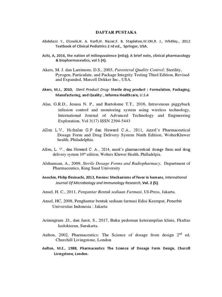 Dapus Umum Lengkap | PDF | Pharmacology | Health Care