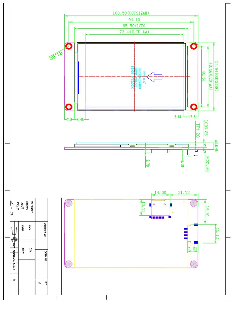 3.5 Nextion Dimension | PDF