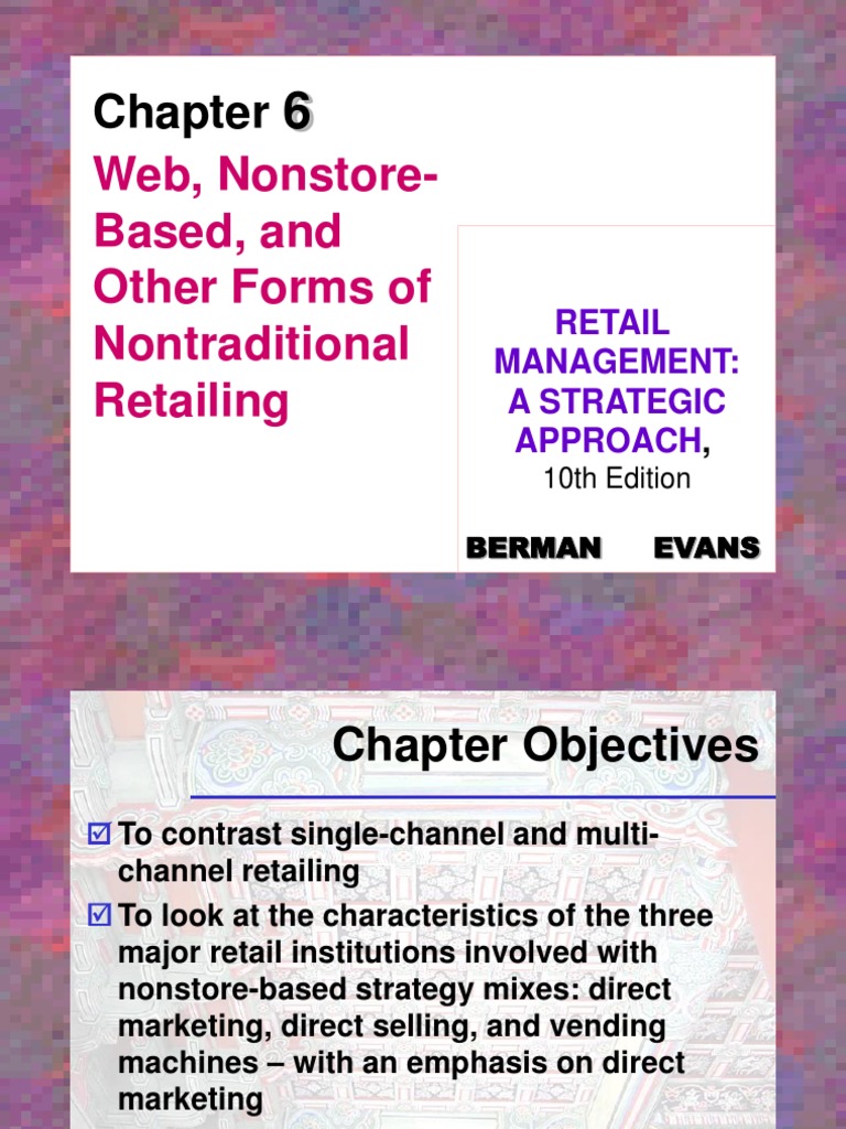Web, Nonstore-Based, and Other Forms of Nontraditional Retailing | PDF ...