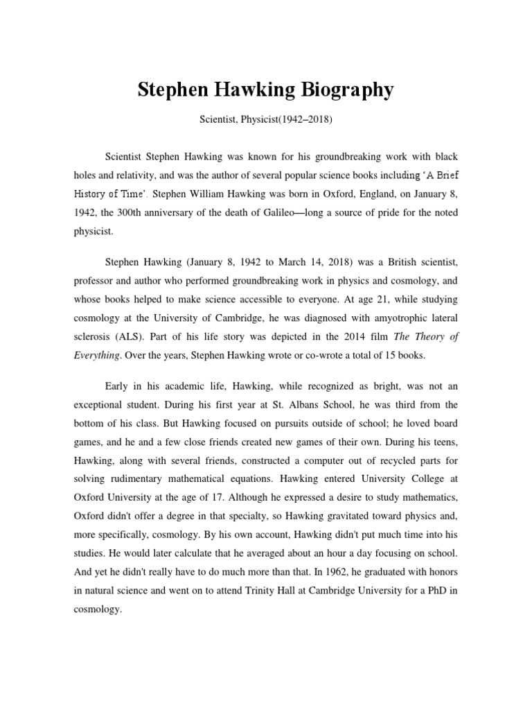 Stephen Hawking Biography: Everything. Over The Years, Stephen Hawking ...