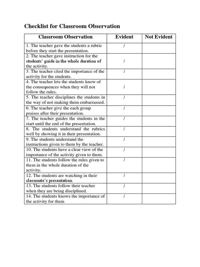 Artifact 5 - Checklist | PDF