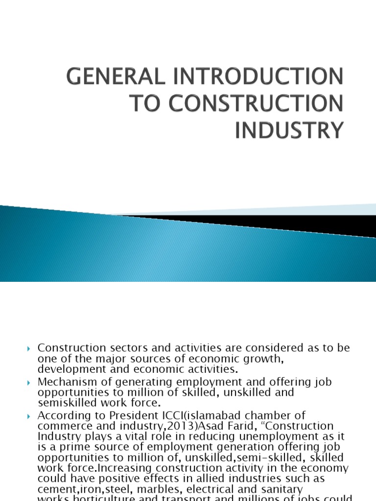 General Introduction to Construction Industry | General Contractor ...