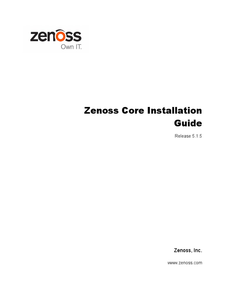 Zenoss Core Installation Guide r5.1.5 d1051.16.207 | PDF | File System ...