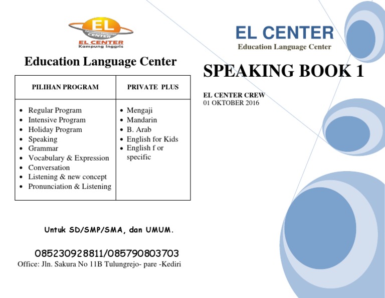 Cover Speaking Book 1 | PDF