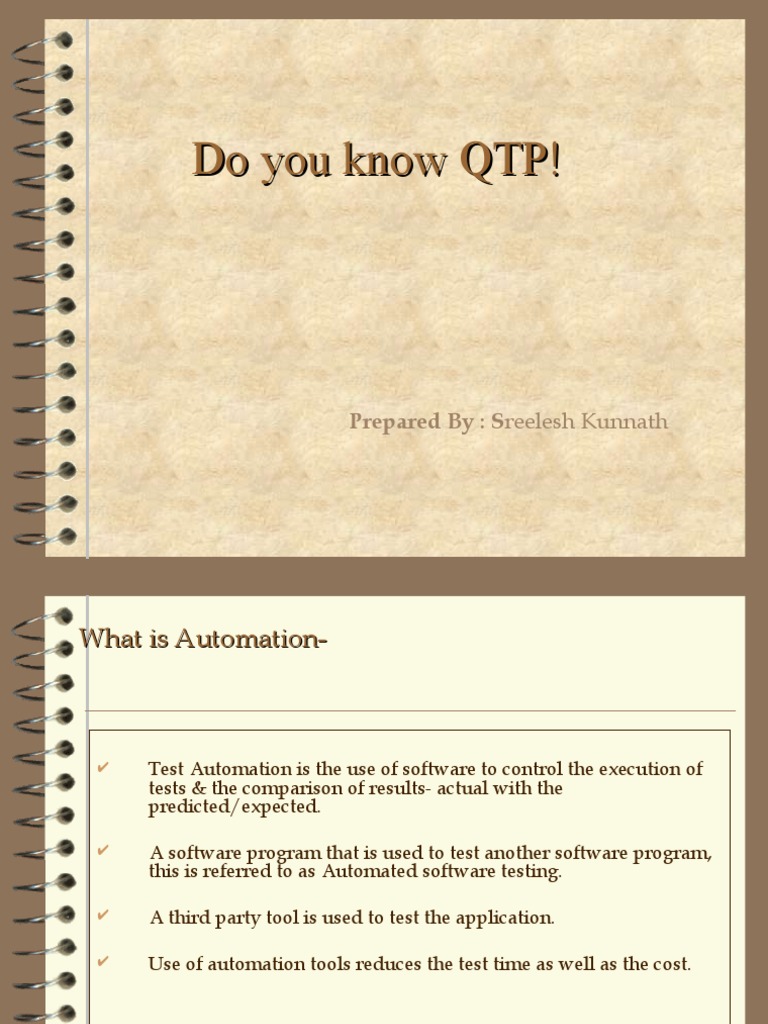 Do You Know Qtp Pdf Information Technology Management Computing