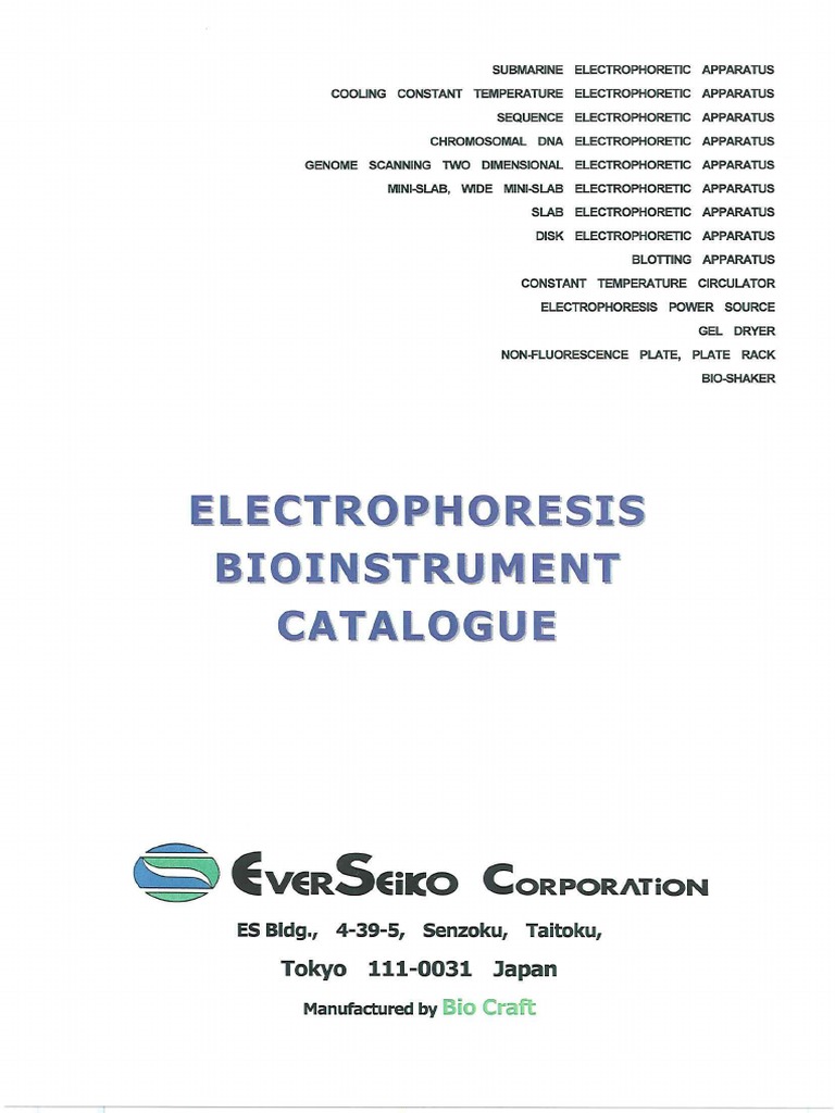 Bio Craft Catalog | PDF | Gel Electrophoresis | Agarose Gel Electrophoresis