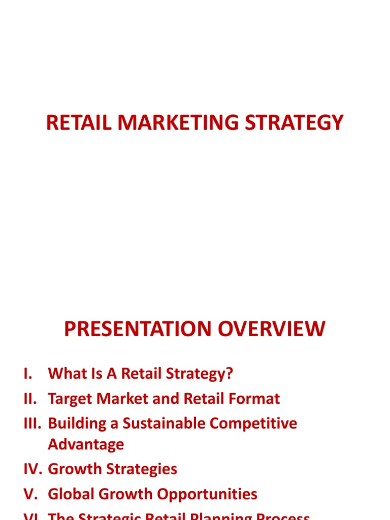 Retail Marketing Strategy | PDF | Retail | Strategic Management
