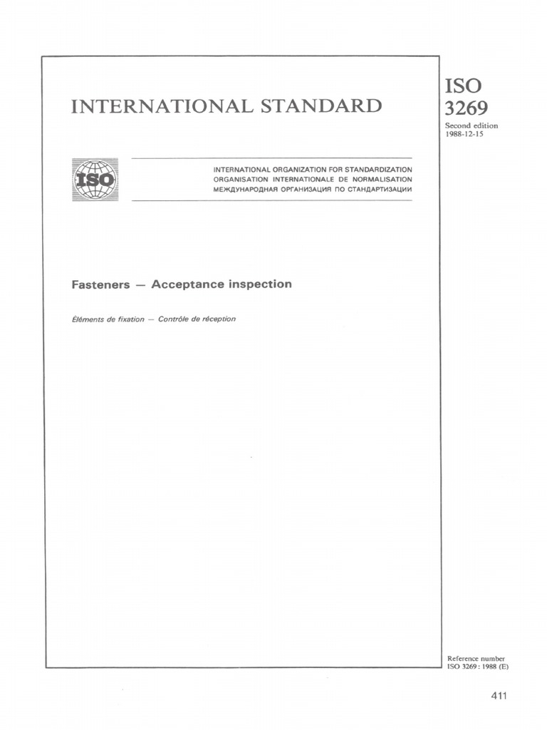 Iso 3269 PDF | PDF