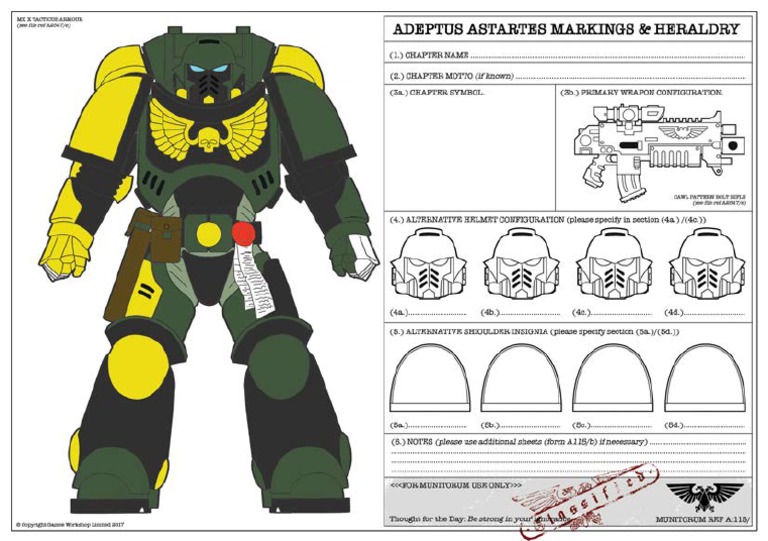Space Marine Heraldry Card June 2017 | PDF