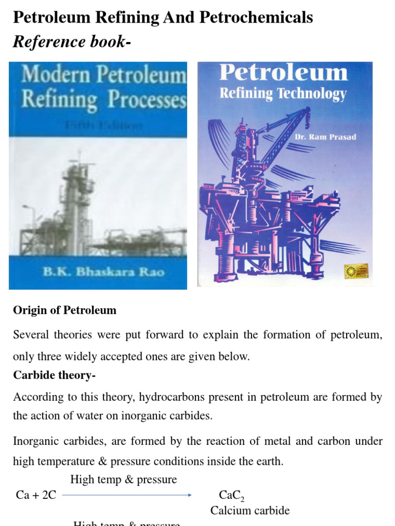 Reference Book-: Petroleum Refining and Petrochemicals | PDF ...