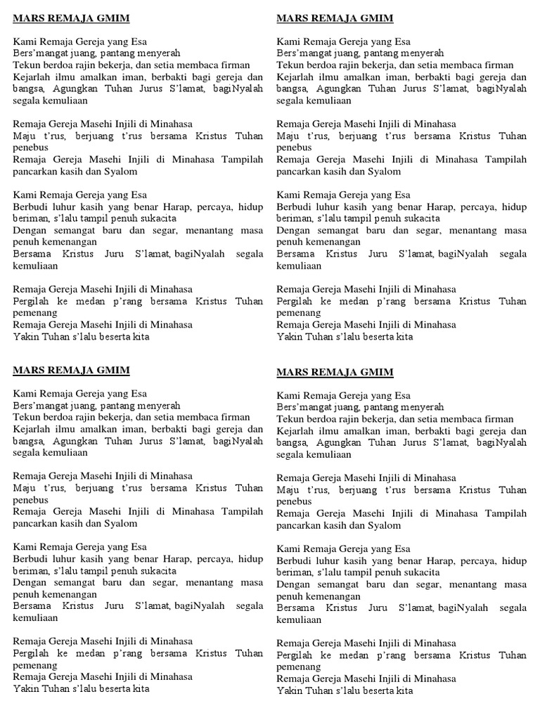 Mars Remaja Gmim | PDF