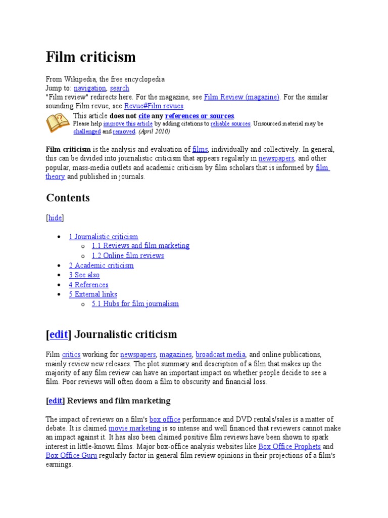 Film Criticism | PDF | Mass Media | Communication