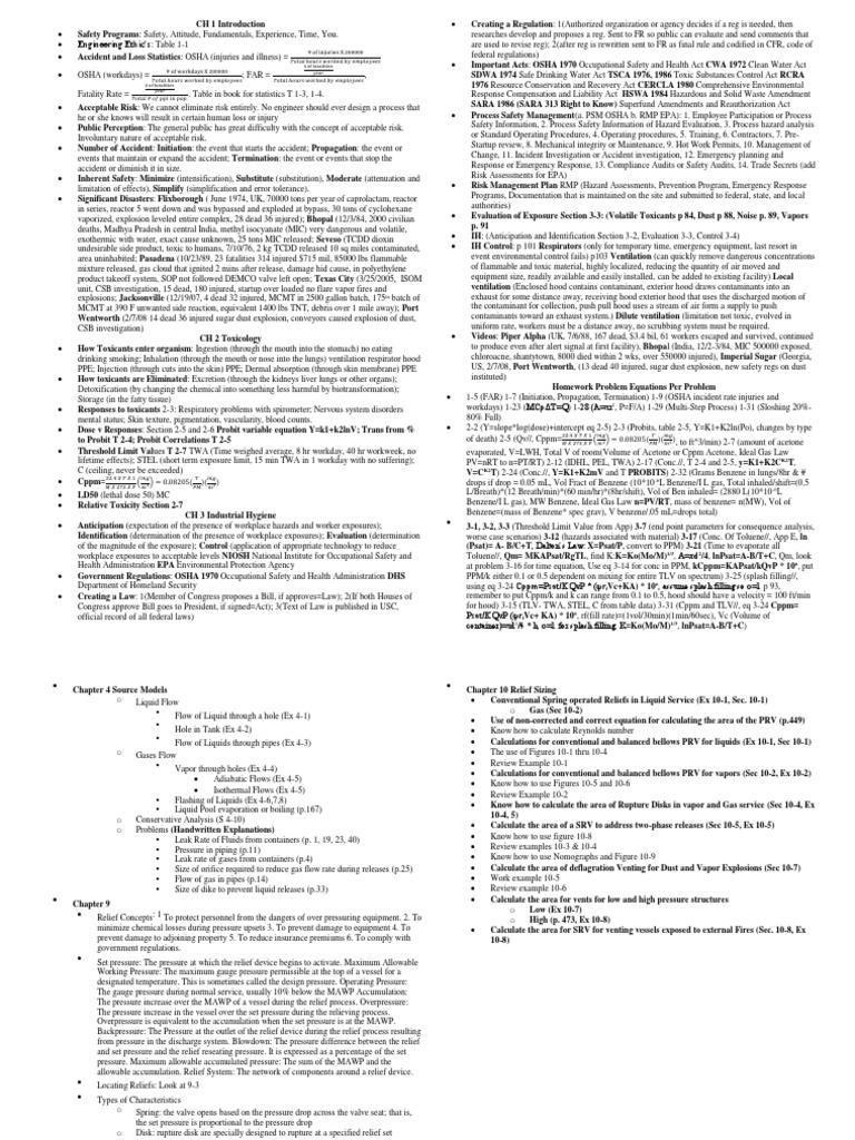 Exam Cheat Sheet | PDF | Resource Conservation And Recovery Act | Safety