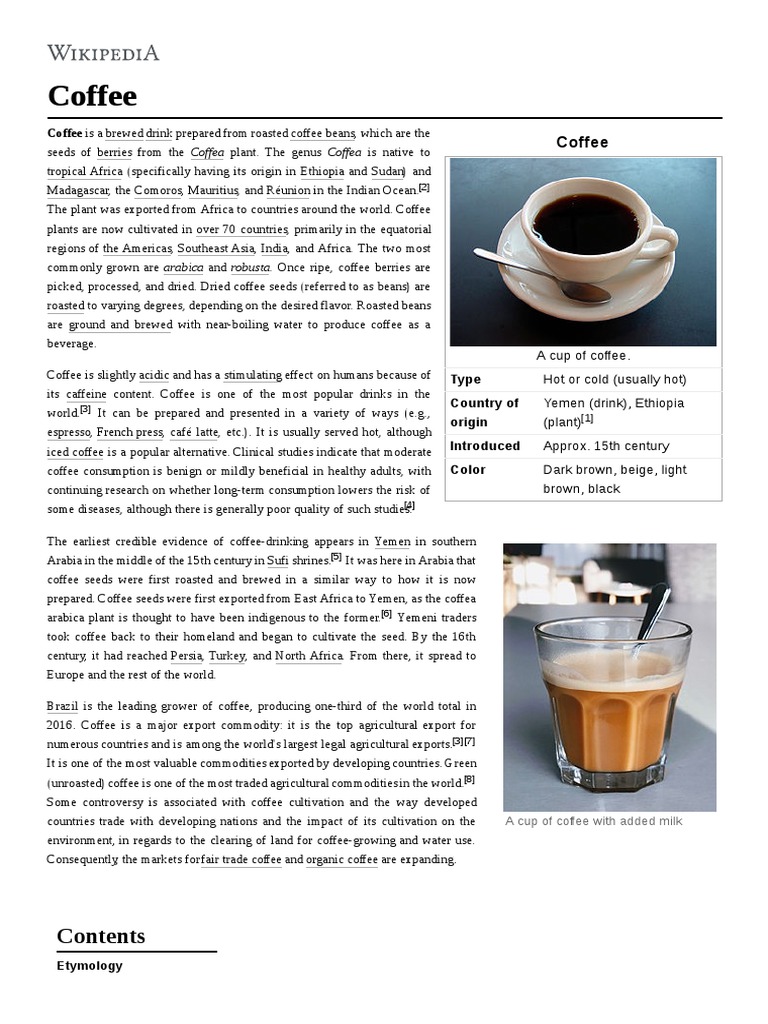 Coffee | PDF | Coffee | Agriculture