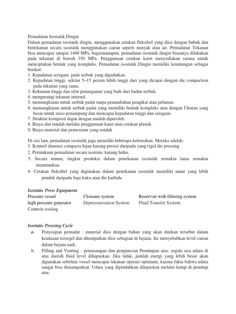 Kompaksi Metalurgi Serbuk | PDF