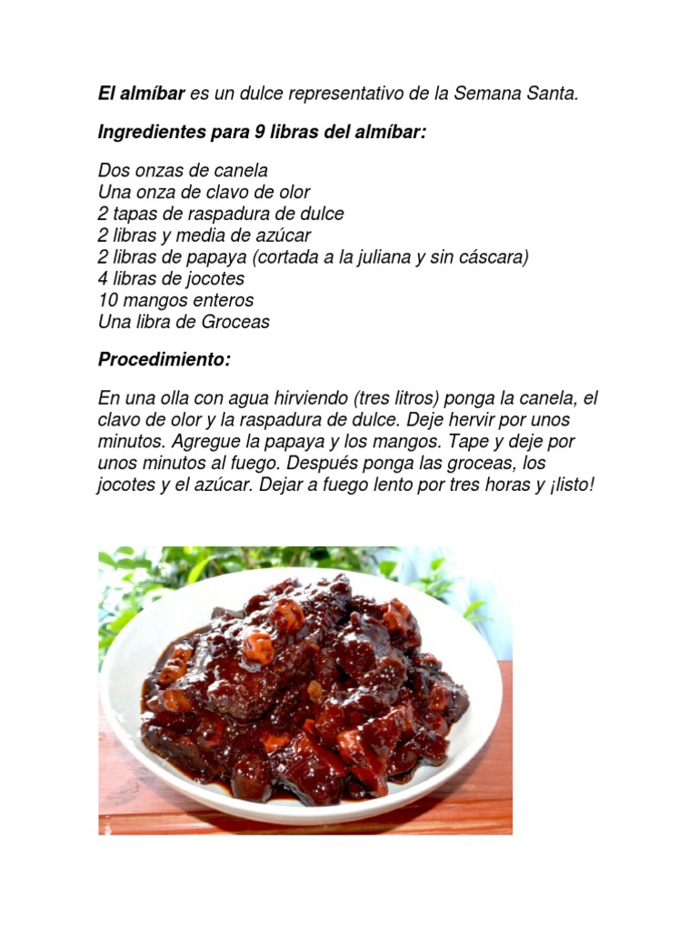 El Almíbar Es Un Dulce Representativo de La Semana Santa | PDF