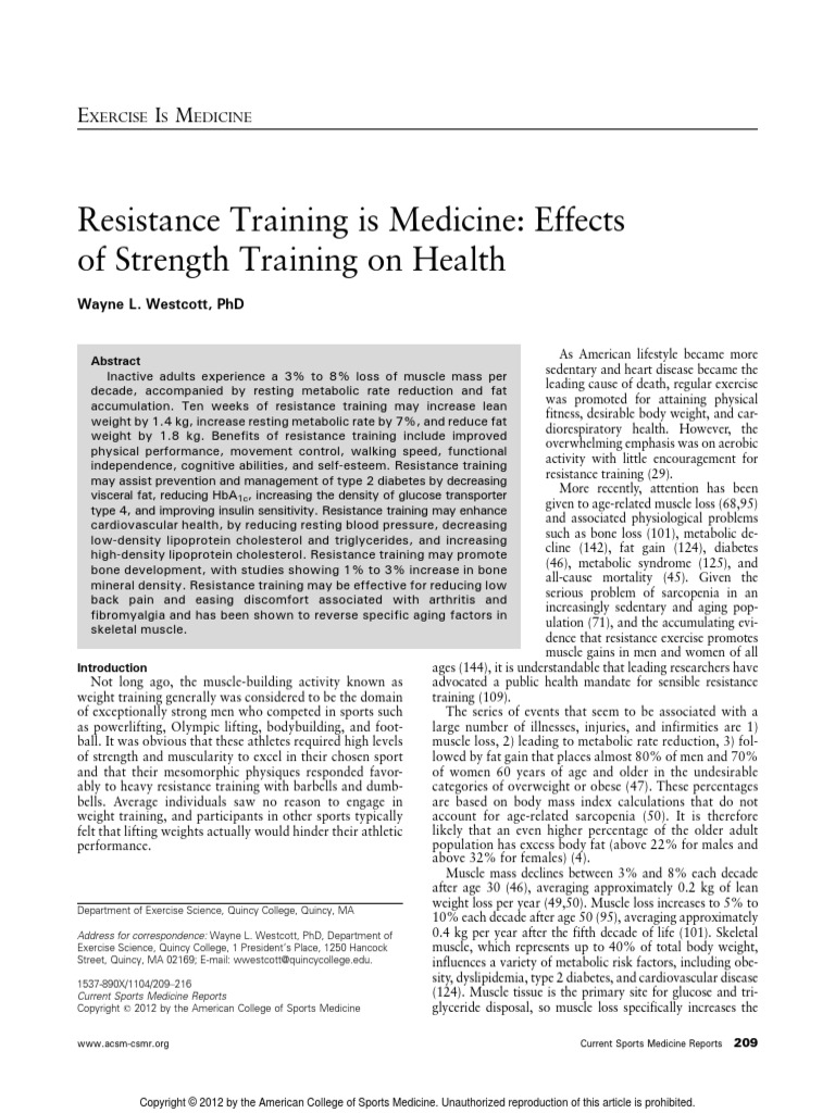 Current Sports Medicine Reports-2012-Resistance Training Is Medicine ...