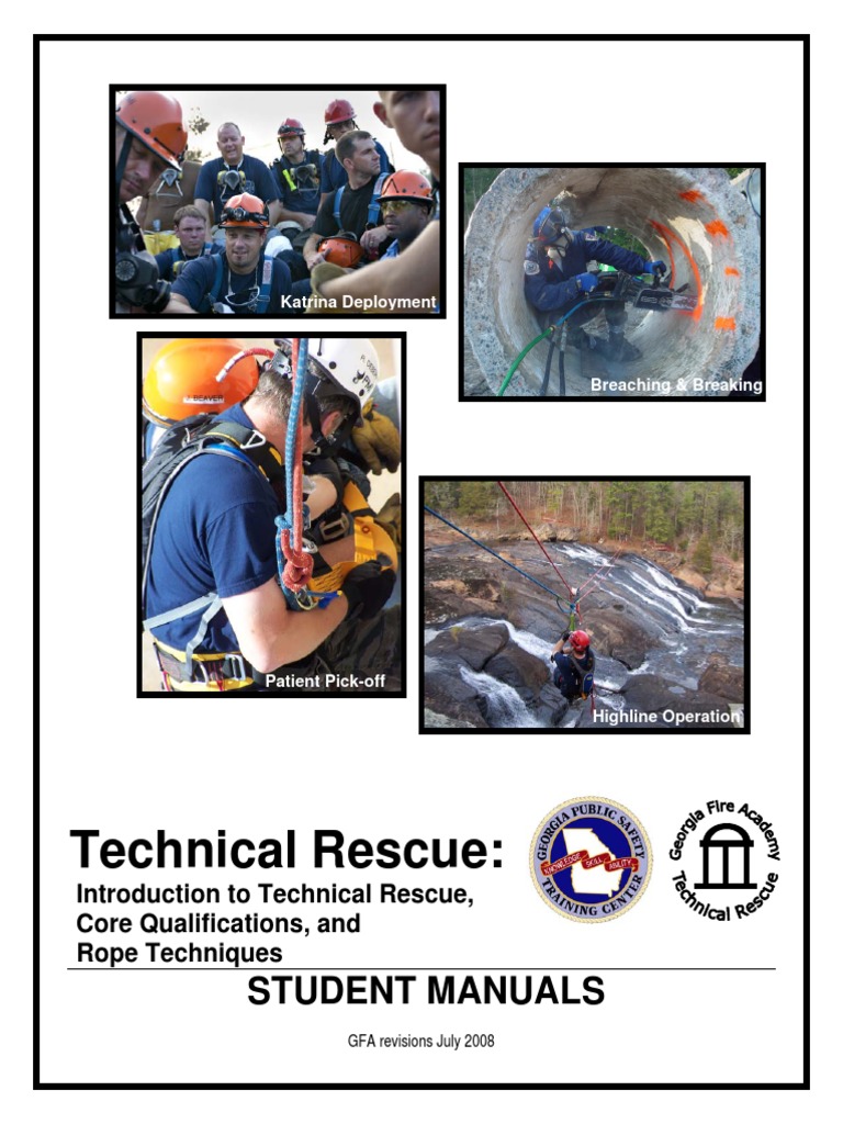 Technical Rescue: Introduction To Technical Rescue, Core Qualifications ...