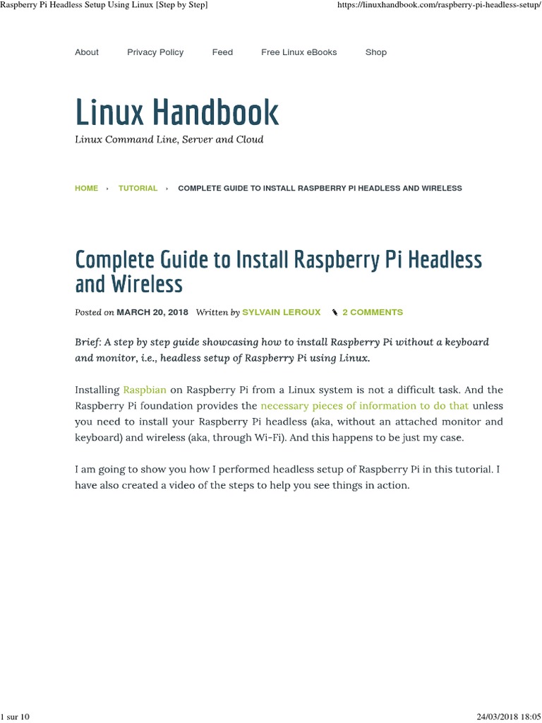 Raspberry Pi Headless Setup Using Linux (Step by Step) | PDF | Unix Software | System Software