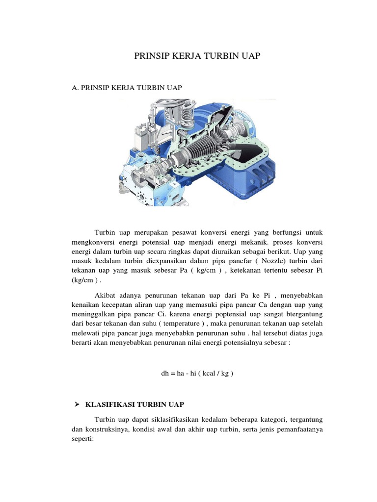 Prinsip Kerja Turbin Uap | PDF