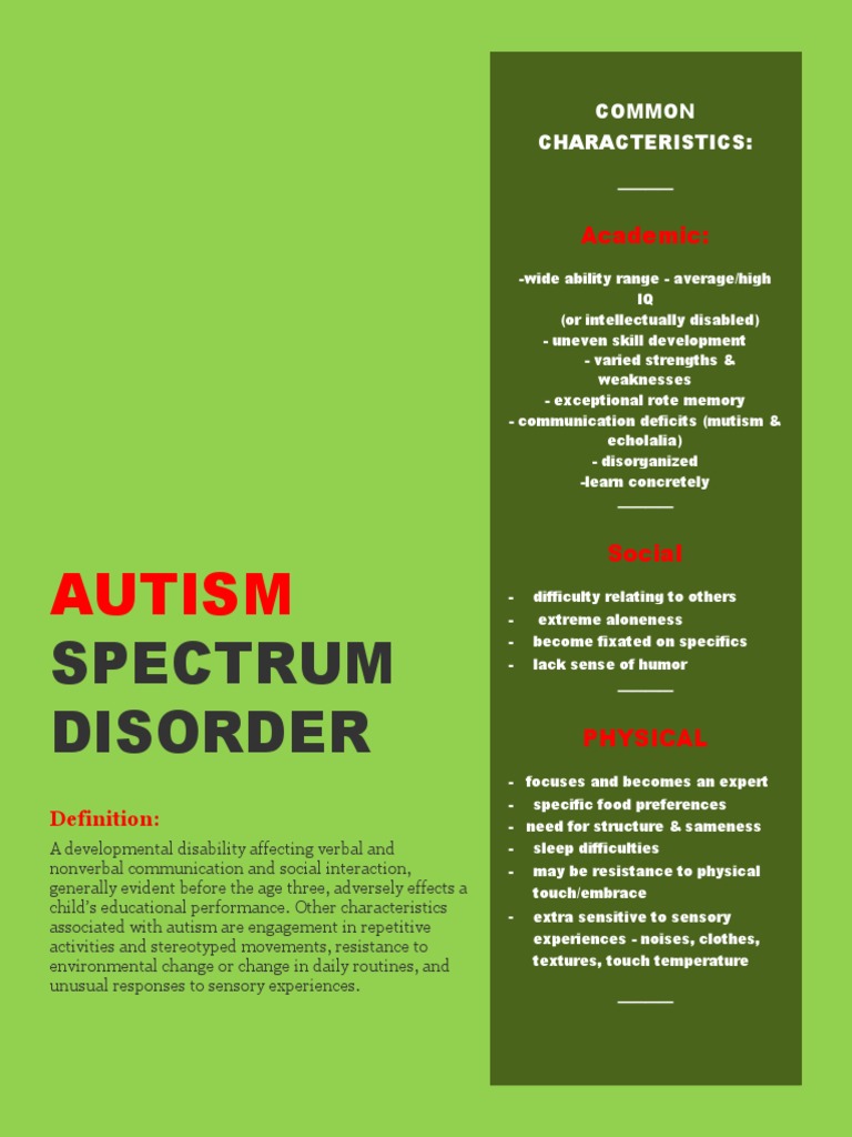 Autism Fact Sheet - Real Deal | PDF | Autism Spectrum | Autism