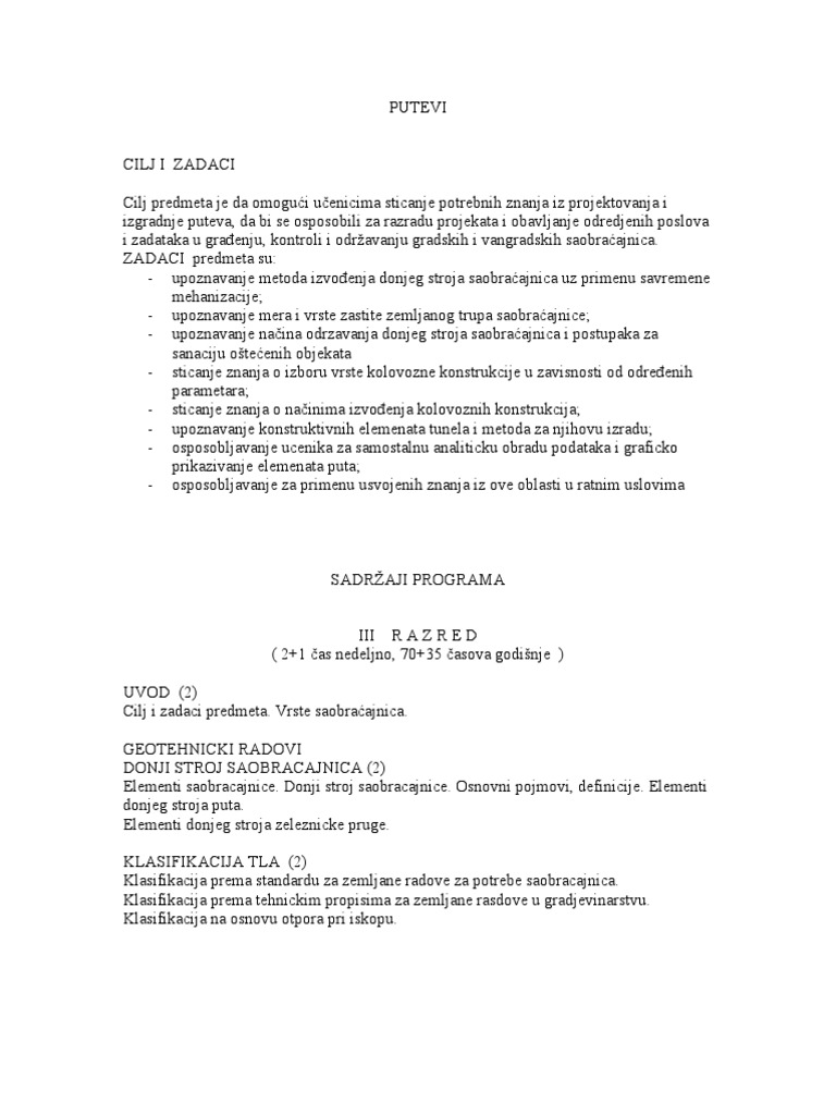 Putevi 3 | PDF