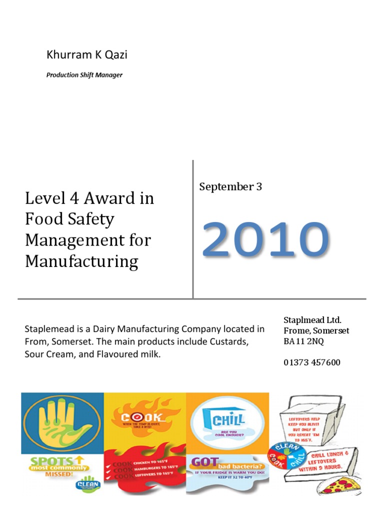 Food Safety - CIEH Level 4 | Food Safety | Hazard Analysis And Critical ...