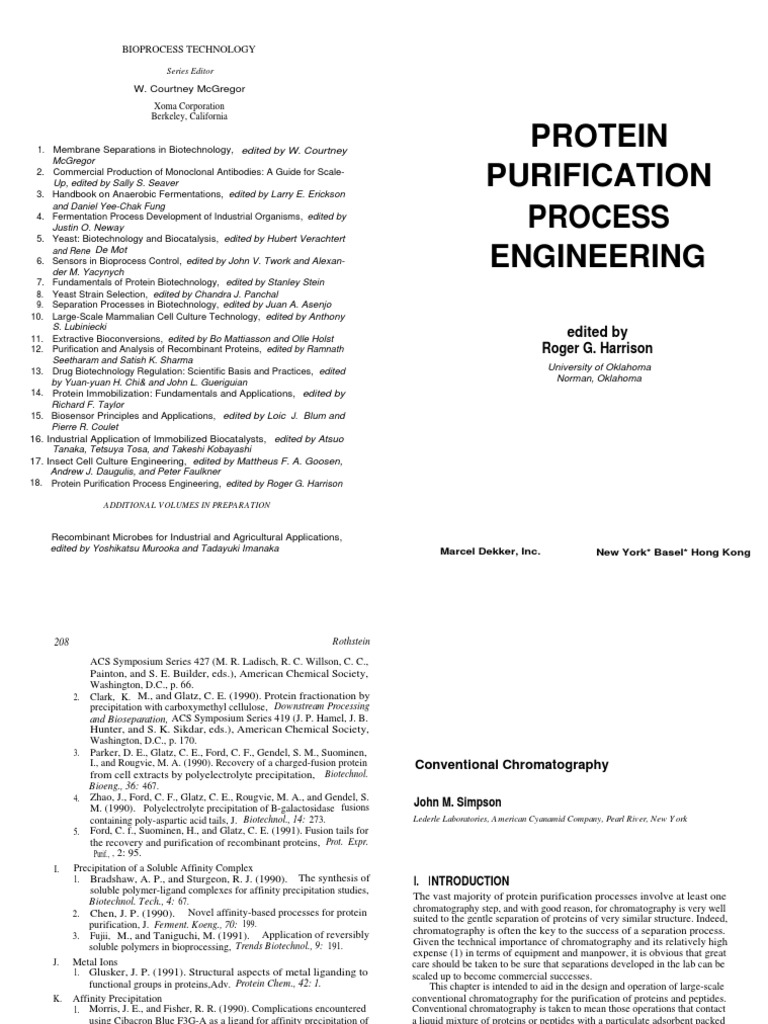 Protein Purification Process Engineering | PDF | Elution | Chromatography