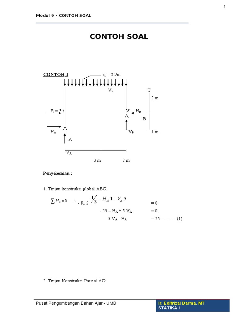 Contoh Soal Statika | PDF