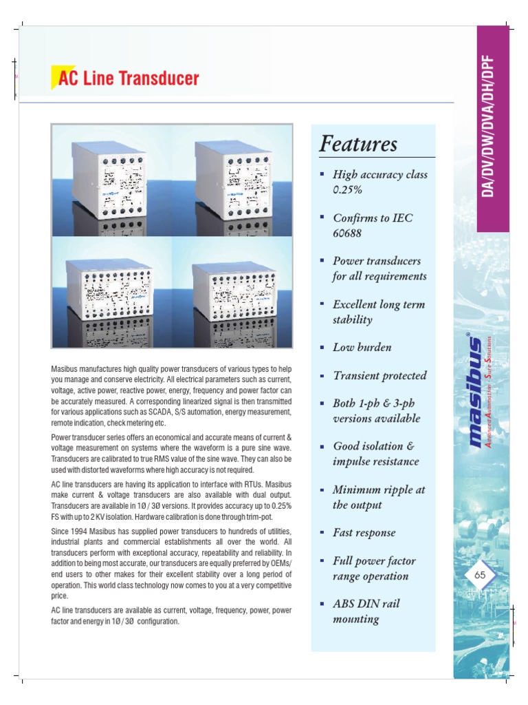 AC Transducer 1 | PDF | Alternating Current | Physical Quantities