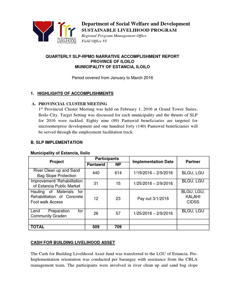 Department of Social Welfare and Development: Sustainable Livelihood ...