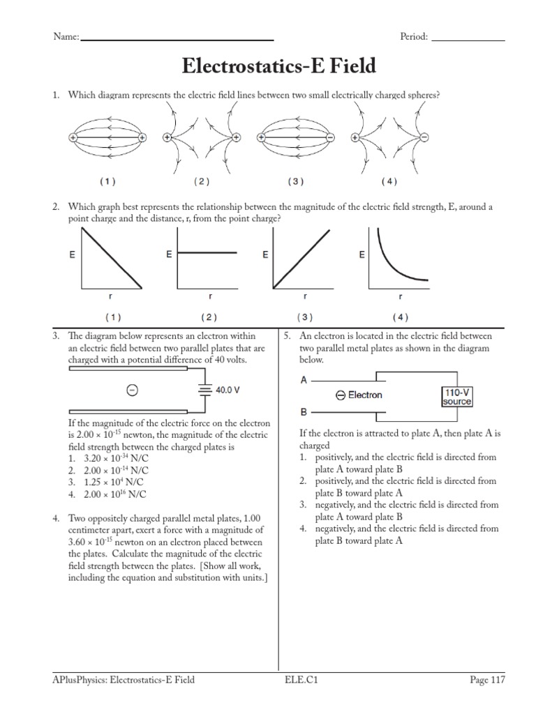 21 Electrostatics-E Field | PDF | Electric Field | Electrostatics
