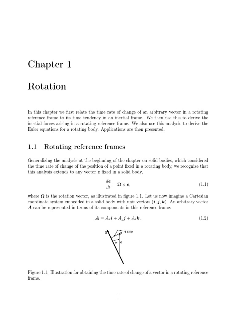 Chapter 1 Rotation | PDF | Rotation | Euclidean Vector