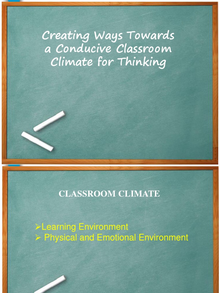 Creating Ways Towards A Conducive Classroom Climate For Thinking | PDF ...