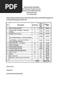 Contoh Sebut Harga untuk Barang | PDF