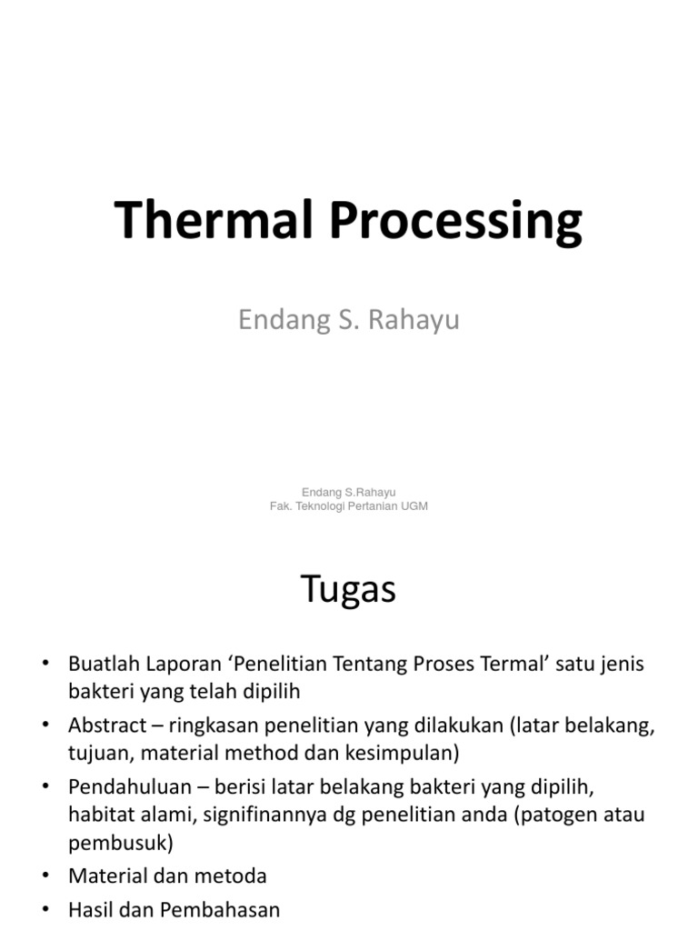 2017 2 PT Thermal Processing | PDF | Chemistry | Biology