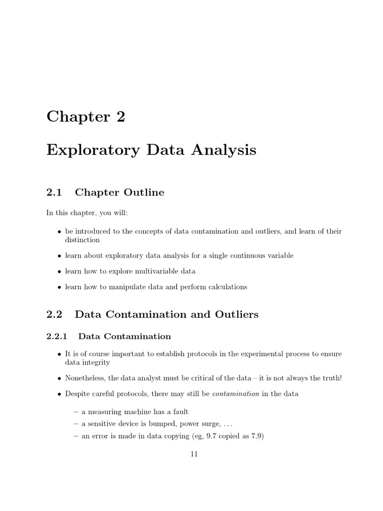 Chapter 02 Exploratory Data Analysis | PDF | Outlier | Histogram